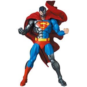 medicom the return of superman: cyborg superman mafex action figure, multicolor