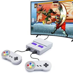 oliv retro game console,handheld video game console classic built-in 821 games with controllers, super mini tv classic video gaming console hd output plug&play player for kid, adult gift