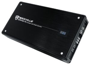 rockville krypton t2 2800w 2-channel 2-ohm car amplifier, dyno-certified, mosfet, adjustable crossover, remote control, perfect for car audio and subs