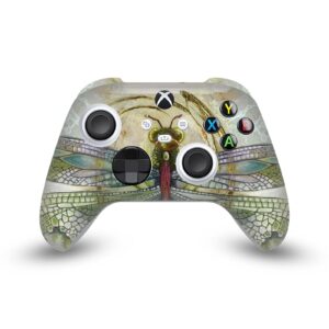 head case designs officially licensed stephanie law damselfly 2 art mix vinyl sticker gaming skin decal cover compatible with xbox series x/s controller