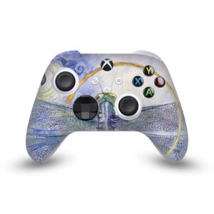 head case designs officially licensed stephanie law dragonfly art mix vinyl sticker gaming skin decal cover compatible with xbox series x/s controller