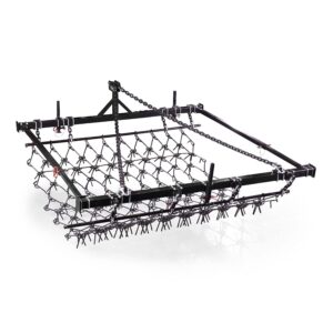 titan attachments 8' x 8' harrow drawbar, category 1 and 2, 3 point drag chain harrow attachment landscaping