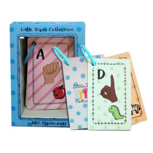 little signs collection sign language flash cards - american sign language flash cards for kids - montessori educational toys - asl flash cards for babies, toddlers, or kids - 1 to 4 years