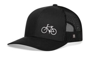 haka bicycle embroidered trucker hat, bike hat outdoor hat for men & women, adjustable baseball cap, mesh snapback, golf hat black