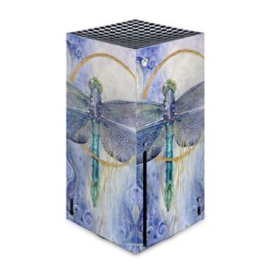 head case designs officially licensed stephanie law dragonfly art mix vinyl sticker gaming skin decal cover compatible with xbox series x console