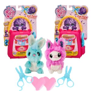 little live pets | scruff-a-luvs | cutie cuts lil snippers twin pack | cut fur, reveal, groom & love plush rescue pet - styles may vary