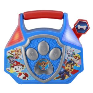 ekids paw patrol toy mini boom box, built-in music, flashing lights and sound effects, lightweight portable musical toy for fans of paw patrol toys and gifts