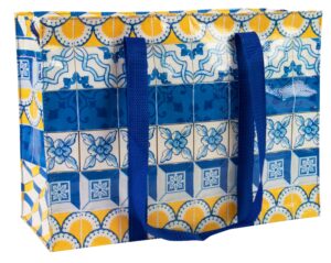 blue q painted tiles shoulder tote, 1 ea