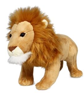 ice king bear lion stuffed animal, lifelike plush toy, 12 inches length