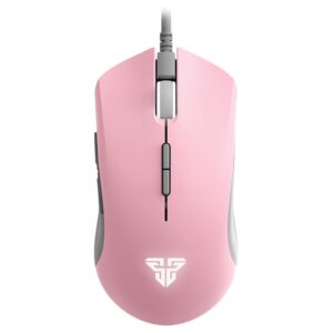 fantech blake x17 advanced wired gaming mouse, 16.8 million rgb color backlit, 10,000 dpi optical sensor, 7 programmable buttons, for right or left hand use, pink (sakura edition)