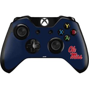 skinit decal gaming skin compatible with xbox one controller - officially licensed college rebels ole miss design