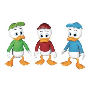 beast kingdom ducktales: huey, dewey and louie dah-069 dynamic 8ction action figure set, multicolor