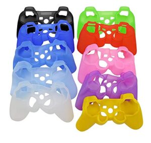 melocyphia silicone soft case skin cover case for sony ps3 controller gel rubber protective case (green)