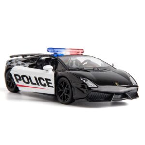 rmz city compatible for 5" diecasting alloy car model gallardo police car toy car, pull back vehicles toy car for toddlers kids boys girls gift