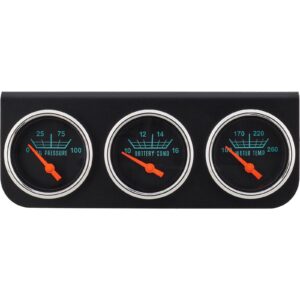 under dash 3-gauge panel for 1967-72 gm trucks: premium kit with factory-matched styling, includes volt, oil pressure & coolant temperature gauges, led perimeter lighting