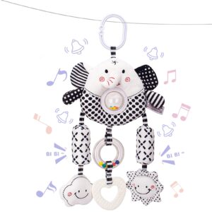 auyyosk 2pcs soft rattles for baby,black and white high contrast 0-3 months newborn toys,baby toys 0-6 months,infant toys 0 3 6 12 months