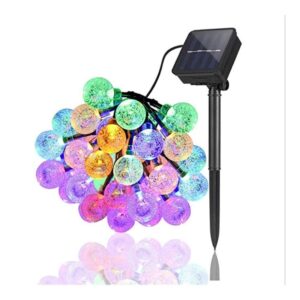 solar string lights solar fairy lights outdoor waterproof, 50led solar garden lights, 8 mode 7m/24ft indoor/outdoor solar string lights for garden patio yard home christmas parties wedding(multi-colou