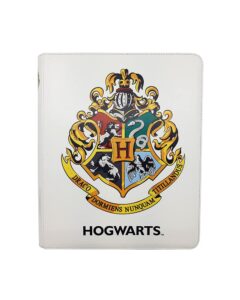 dragon shield zipster card binder – harry potter hogwarts crest zipster binder – trading cards – card compatible with pokemon, yugioh, magic the gathering, mtg, tcg, ocg, and hockey cards