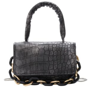 women's mini crocodile pattern crossbody clutch bag handbag (green)