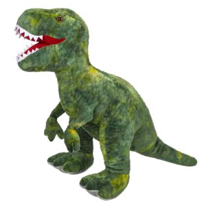 seyomi stuffed dinosaur plush 31.5 inches giant rlifelike stuffed t-rex toy for boys,green