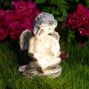 jiajiamei garden angel statues outdoor decor solar ball lights decorations for yard porch lawn pool patio backyard path fence home gardening gifts