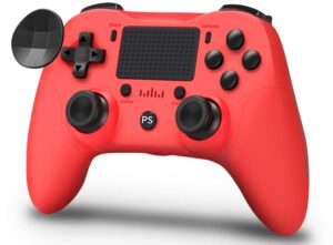 okhaha controller for ps4 wireless controller for playstation 4 controller doubleshock 4 wireless motion sensor, gifts for kids gifts for girls, magma red