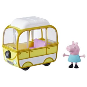 peppa pig peppa's adventures little campervan, includes 3-inch figure, inspired by the tv show, for preschoolers ages 3 and up