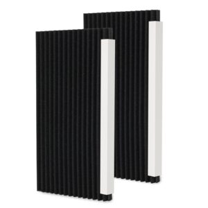 hoxha air conditioner foam insulation window kit 2 pack, ac side panels kits, air conditioner accessories seal, 17 inch×9 inch ×7/8 inch (black)