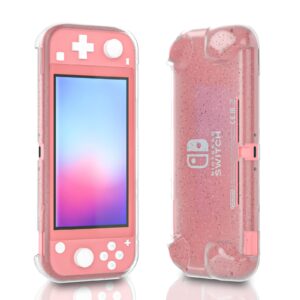 switch lite glitter case, comfortable switch lite grip case, soft and durable switch lite tpu case