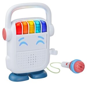 playskool rock n’ roll bot, kids bluetooth speaker and voice changing karaoke microphone toy, ages 3 and up (amazon exclusive)