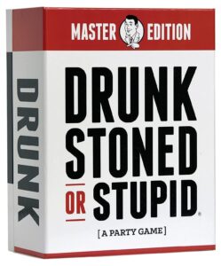 dss games drunk stoned or stupid master edition | a party game for friends | party card games with 550 prompt cards | fun card games for adults game nights, gatherings, & parties | ages 17 up