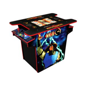 arcade1up mortal kombat head-to-head arcade machine, 2 player cocktail style cabinet for home - 9 classic games