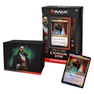 magic: the gathering innistrad: crimson vow commander deck – vampiric bloodline (black-red) | minimal packaging version