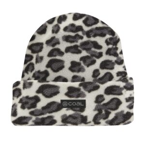 coal new jack white animal print fleece beanie hat