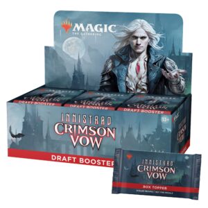 magic: the gathering innistrad: crimson vow draft booster box | 36 packs + dracula box topper (541 magic cards)