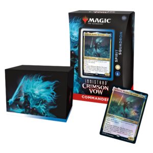 magic: the gathering innistrad: crimson vow commander deck – spirit squadron (white-blue)