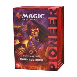 magic the gathering pioneer challenger deck 2021 – mono red burn (red) for ages 13+ years