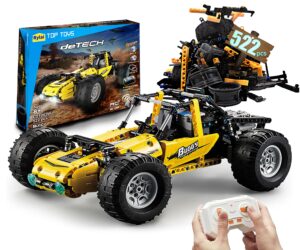 stem building toys remote control car boys girls birthday xmas gifts aged 6 7 8 9 10＋early science engineering learning technic sets buggy 522 pcs