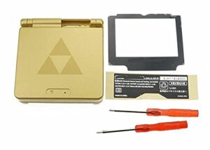 housing shell screen lens limited edition for gameboy advance sp gba sp + screen lens (gold) replacement