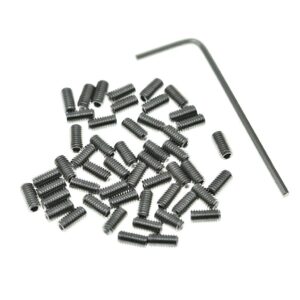 kaish 50x metric m3x6 stainless steel guitar bridge saddle height adjustment screws for stratocaster/telecaster