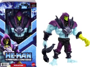 he-man and the masters of the universe skeletor large figure with accessory inspired by motu netflix animated series, 8.5-in collectible toy for kids ages 4 years & older