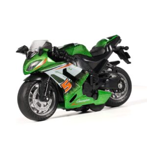 motorcycle toy,with light and music toys motorcycle diecast models, toy motorcycles for boys,toy motorcycle for kids 3-9 (green)