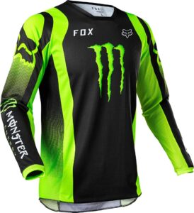 fox racing 180 monster motocross jersey, black, x-large