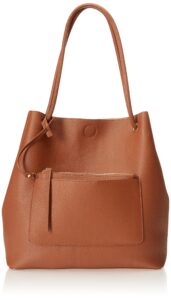 amazon essentials womens joela shoulder bag, light brown, one size us