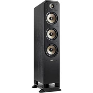 polk signature elite es55 tower speaker - hi-res audio certified, dolby atmos & dts:x compatible, 1" tweeter & (2) 6.5" woofers, polk power port technology for effortless bass, stunning black