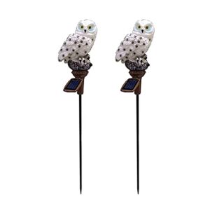 sknonr solar lawn light 2pcs waterproof led owl shape outdoor courtyard lawn lighting home garden courtyard decoration 45x10.5x7.5cm