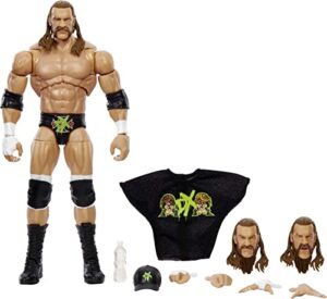 mattel wwe triple h ultimate edition fan takeover action figure with ultimate articulation, life-like detail, and accessories, 6-inches