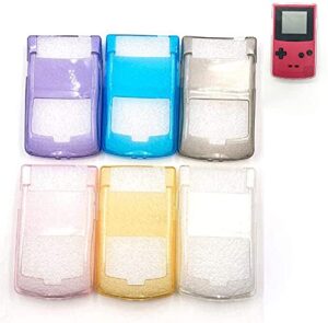 clear crystal shell soft tpu case protective cover for gameboy color gbc console (clear)