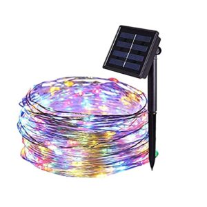 solar string lights outdoor solar string fairy lights flashing lamps waterproof solar powered patio light for home garden christmas outdoor light (emitting color : multicolor, wattage : 10m)