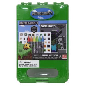 innovative designs minecraft travel clipboard sketchpad coloring & sticker activity set for kids with carrying case